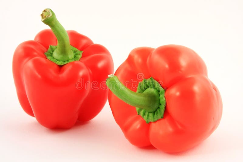 Two Red Peppers stock photo. Image of paprika, closeups - 15920