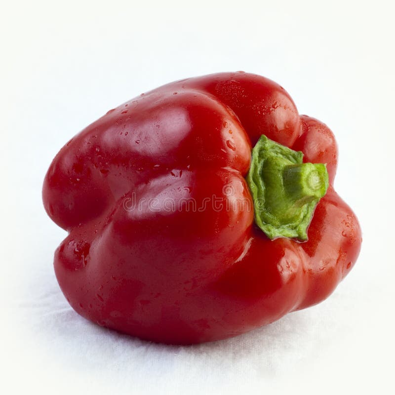 Red Bell Pepper stock photo. Image of chilly, stem, ingredient - 10092538