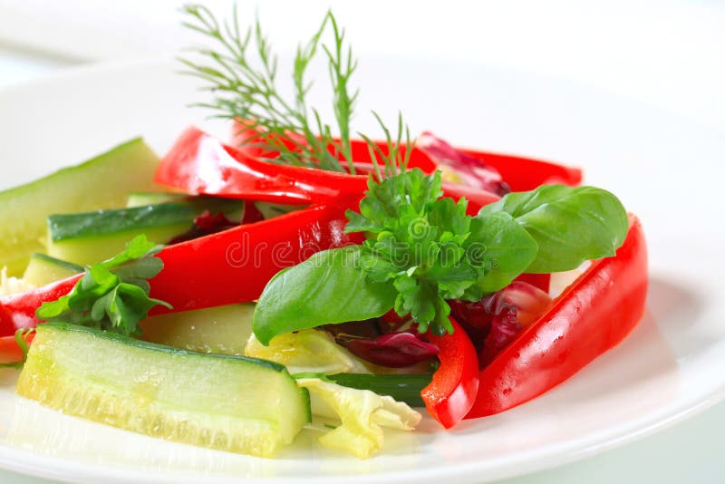 Red Bell Pepper and Cucumber Sticks Stock Image - Image of appetizer ...