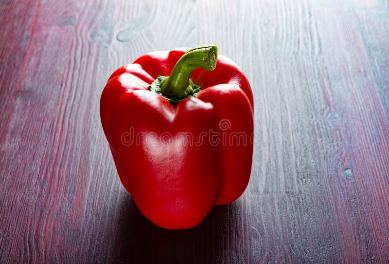 Red Bell Pepper on the Table Stock Image - Image of fresh, juicy: 86896425