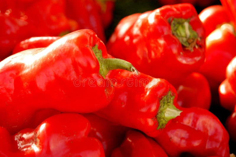 Red bell peppers stock photo. Image of market, bell, sunlight - 4109720