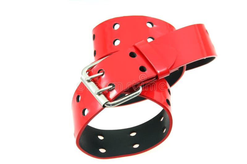 Red belt stock photo. Image of hole, female, round, wear - 5521814