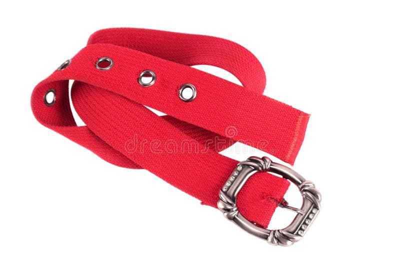 Red belt stock photo. Image of steel, object, bright - 48953666