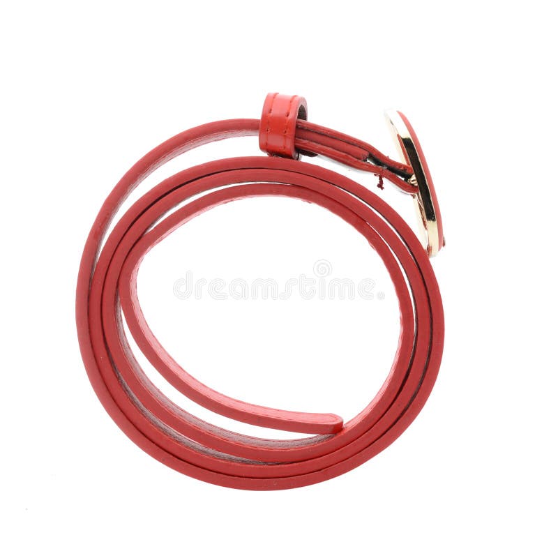 Red belt isolated on white stock image. Image of modern - 206767443