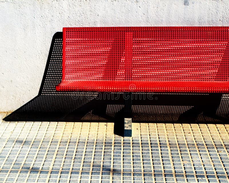 Red bench stock image. Image of freetime, shadow, summer - 12226649