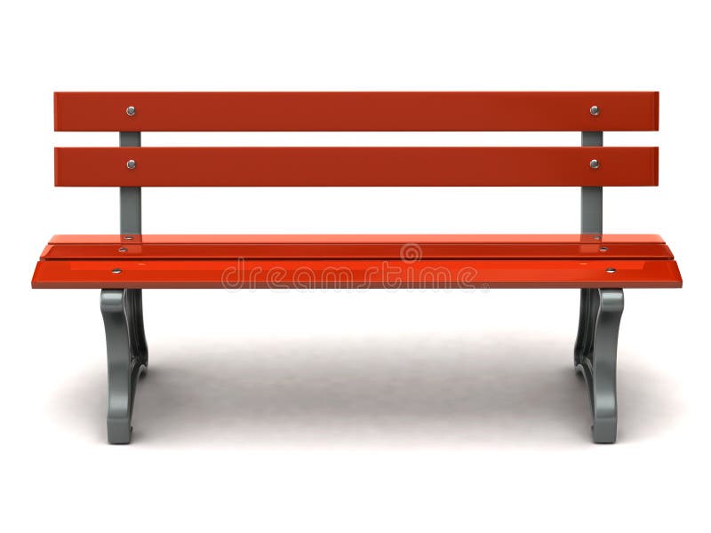 Red bench stock illustration. Illustration of outdoors - 15107085