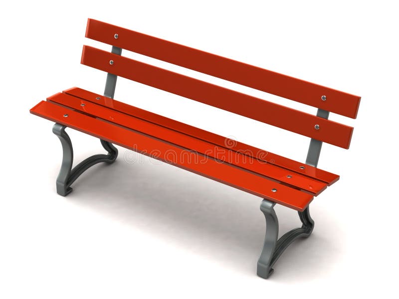 Red bench stock illustration. Illustration of hard, lifestyle - 15142346