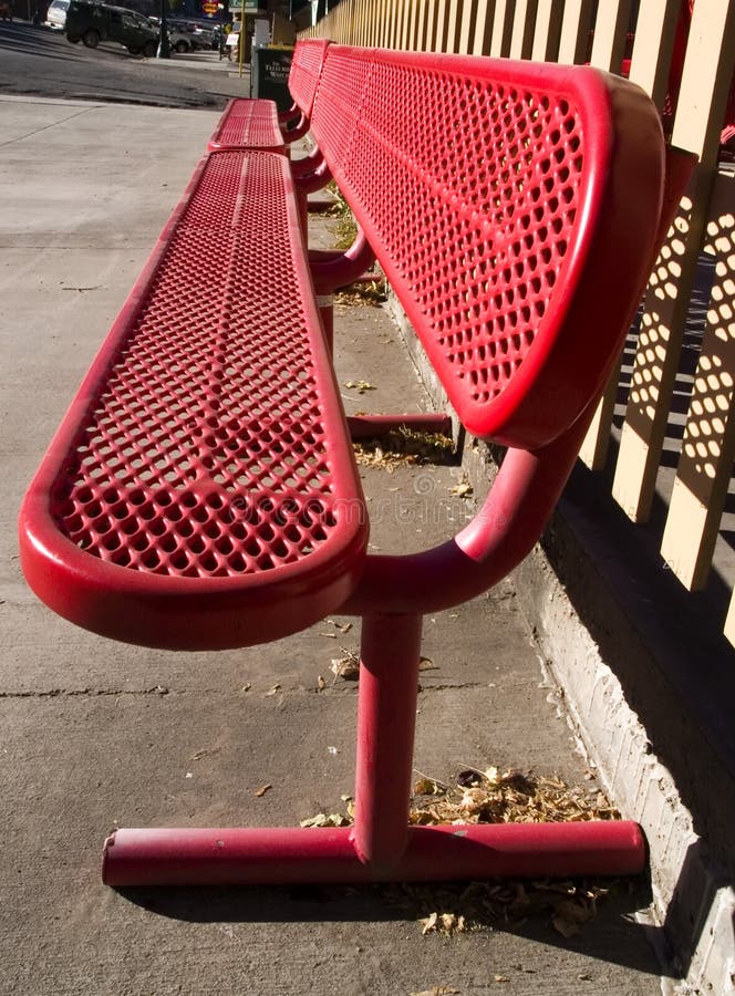 Red bench stock photo. Image of abstract, bench, grid - 1927528