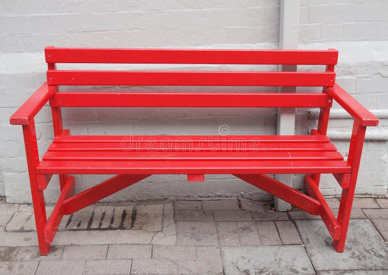 Red bench stock photo. Image of vegetation, parks, bench - 21544628