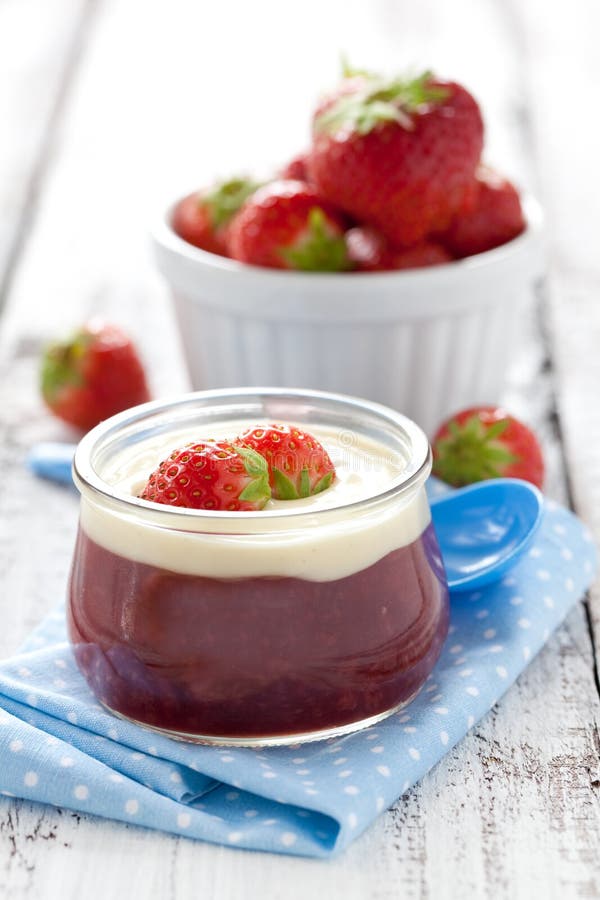 Red berry dessert stock image. Image of stacked, strawberries - 20523881