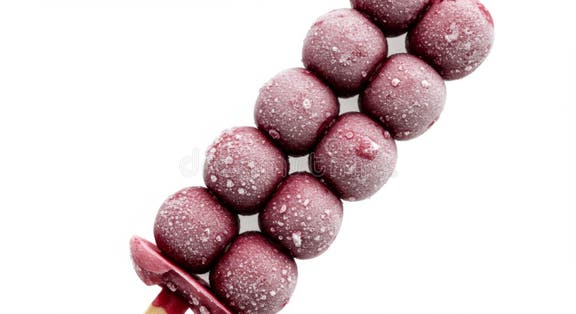 Red Berry Sphere Popsicle on White Background Stock Illustration ...