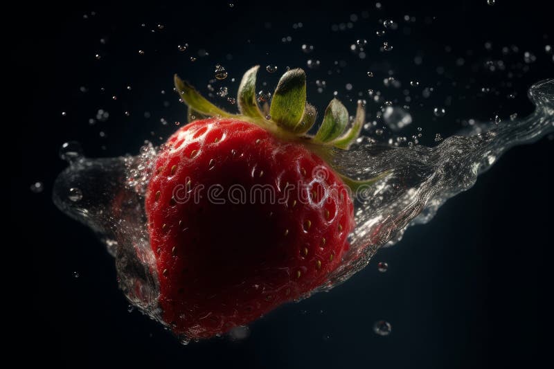Red Berry Strawberry. Generative AI Stock Illustration - Illustration ...