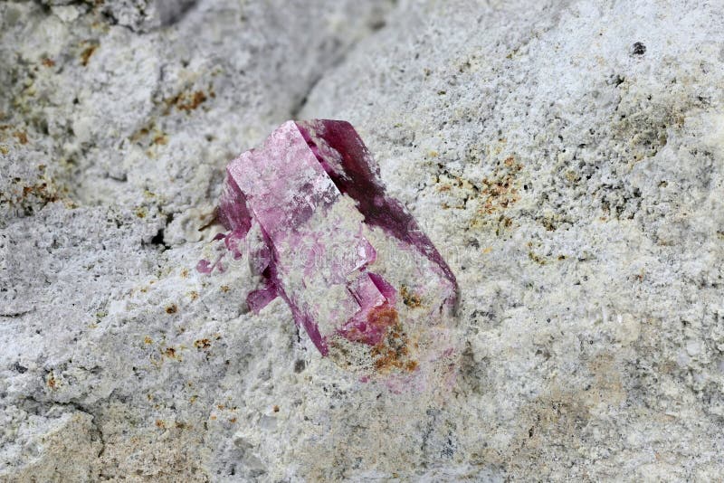 Red beryl stock photo. Image of natural, mining, specimen - 135011658