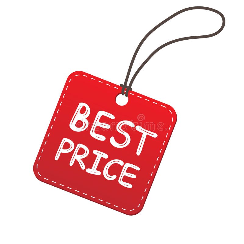 Red Best Price Tag. Online Shopping Label Stock Vector - Illustration ...