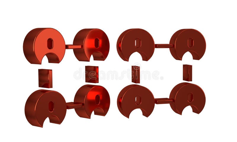 Red BFF or Best Friends Forever Icon Isolated on Transparent Background ...