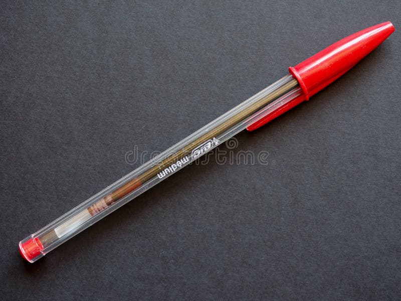 Red BIC pen editorial photo. Image of editorial, paris - 75598736