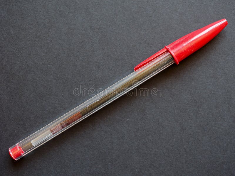 Red BIC pen editorial stock photo. Image of europe, editorial - 75662993