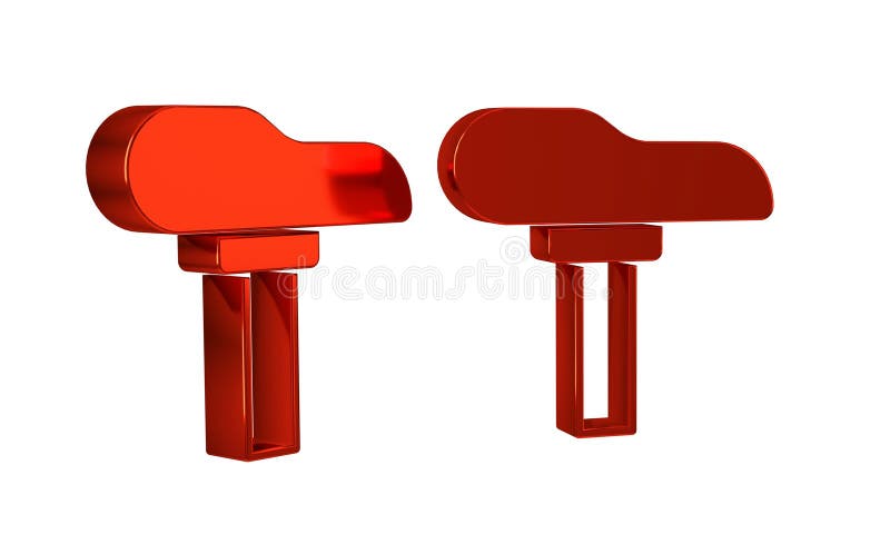 Red Bicycle Seat Icon Isolated on Transparent Background. Bicycle ...