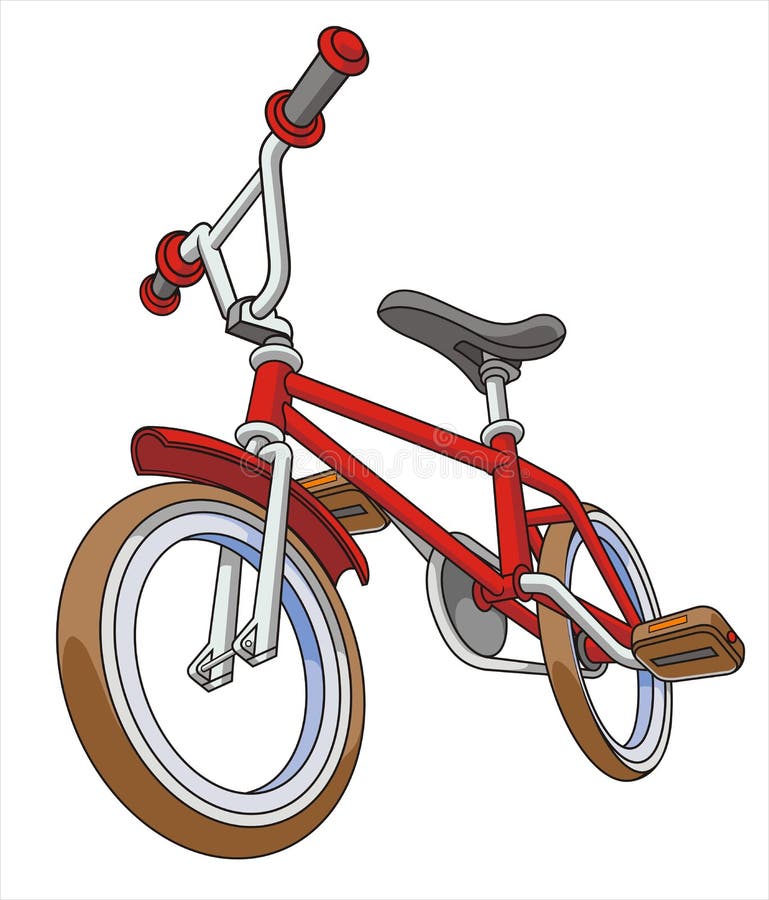 Bicycle with red frame stock vector. Illustration of seat - 69546387