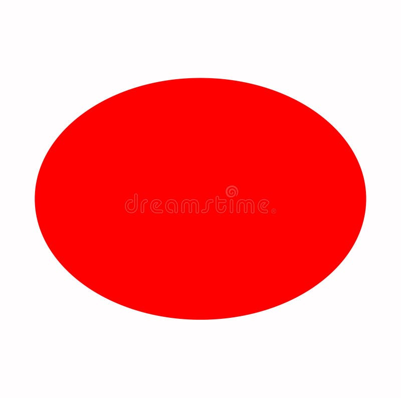 A Red Big Ellipse Vector Icon Stock Vector - Illustration of cone ...