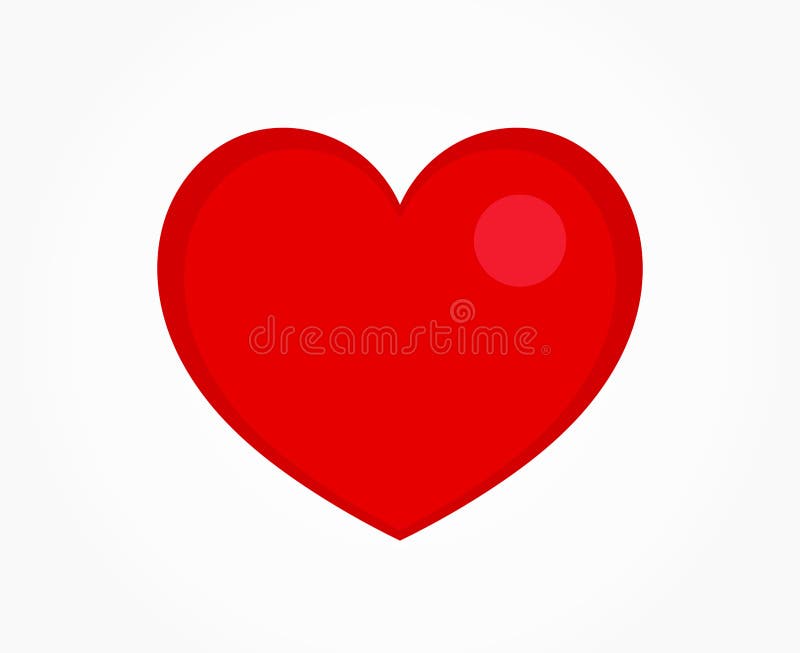 Red Big Heart Icon Element. Stock Vector - Illustration of sticker ...
