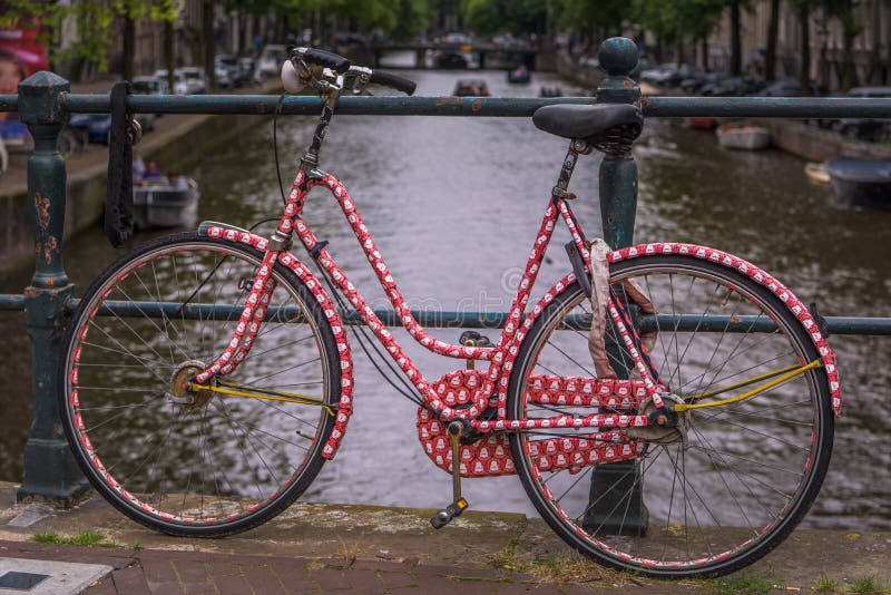 Red Bike with red box editorial photography. Image of tourism - 135952832