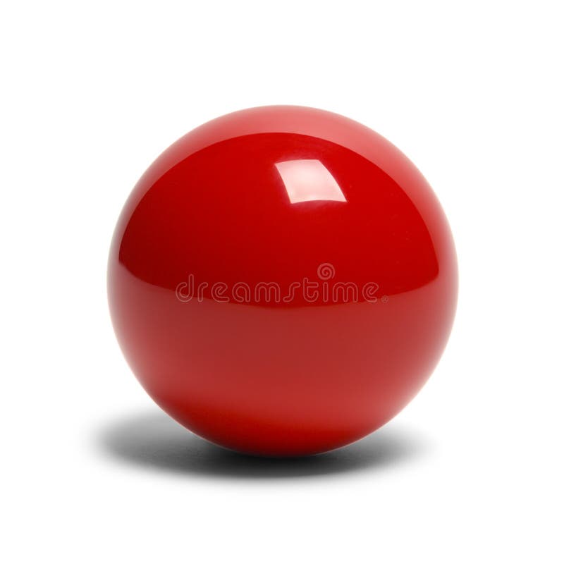 Red Billard Ball stock photo. Image of shadow, reflection - 43787816