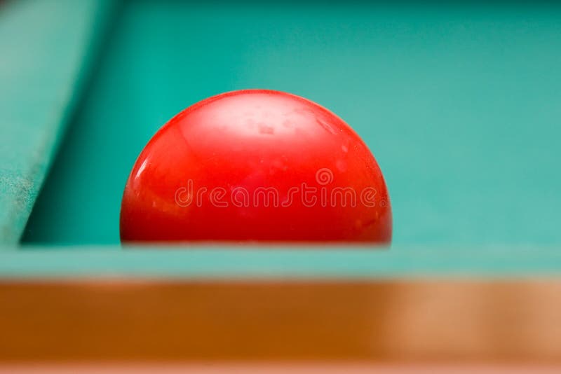 Red Billiard Ball stock photo. Image of cushion, french - 1394688