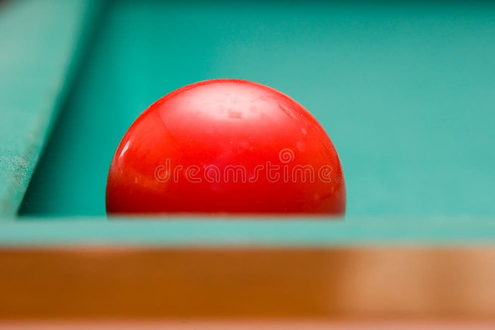 Red Billiard Ball stock photo. Image of cushion, french - 1394688