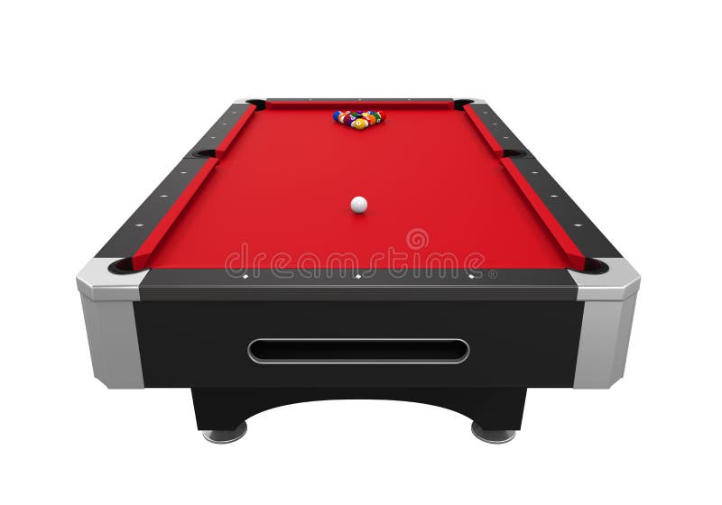 Red Billiard Table stock illustration. Illustration of eight - 80946365