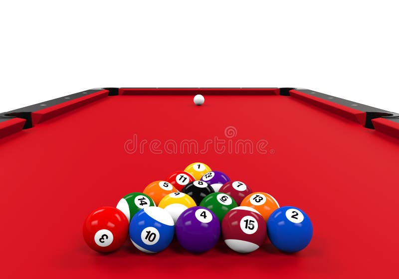 Red Billiard Table stock illustration. Illustration of isolated - 80946878