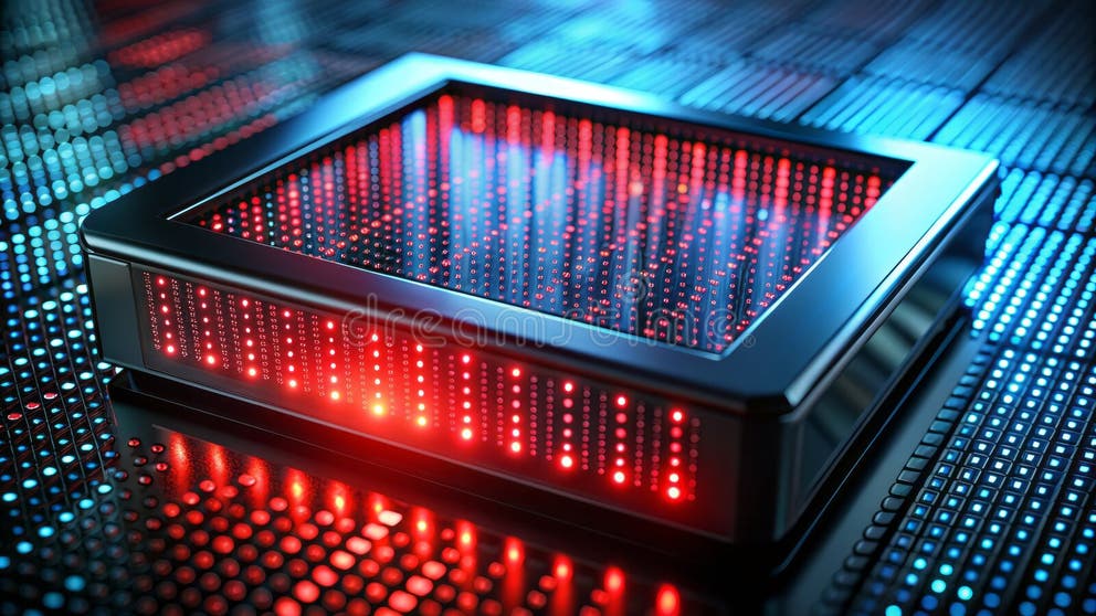 Red Binary Code Console a Futuristic Vision of Cybersecurity and Secure Networks Stock ...