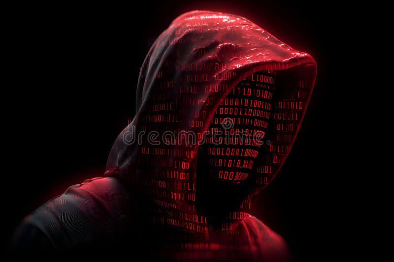 Hacker Hiding Face Behind Binary Code in Cybercrime Attack Stock Photo - Image of information ...