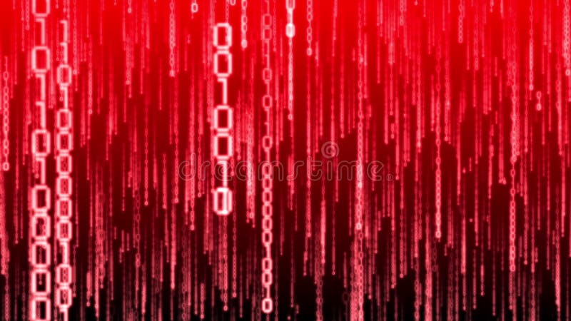 Red Binary Code Falling Down - Matrix Concept - 3D, 4k Animation Stock ...