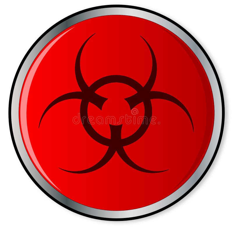 Red Bio Hazard Emergency Button Stock Vector - Illustration of graphic ...