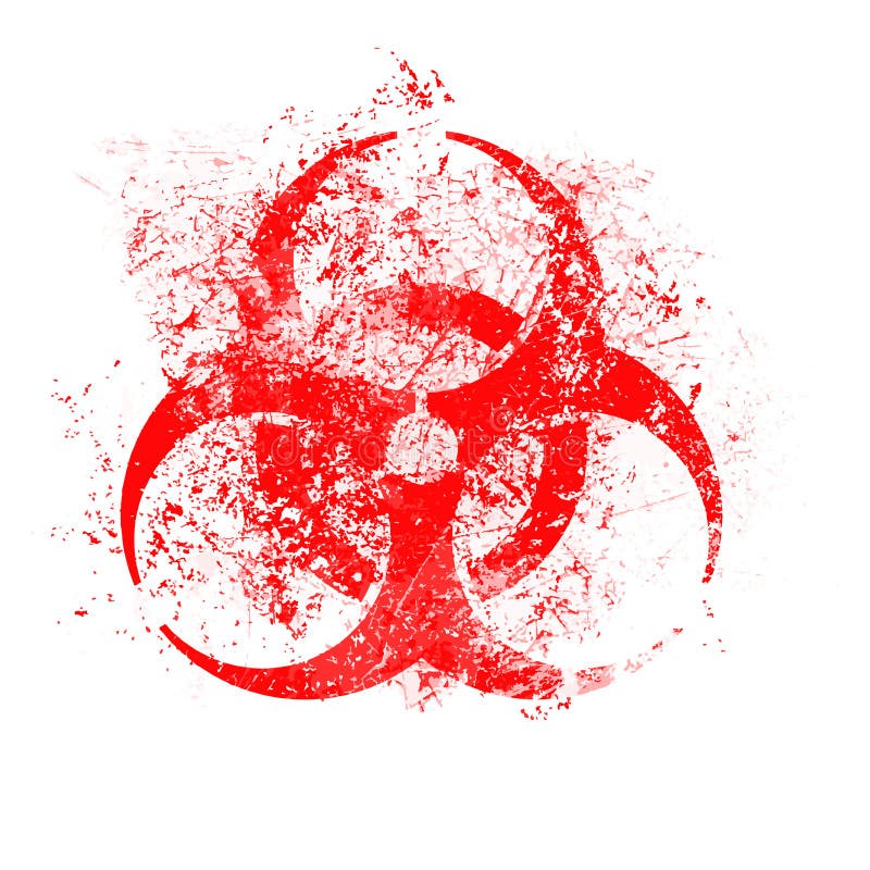 Biohazard stamp on white stock vector. Illustration of graphic - 125430065
