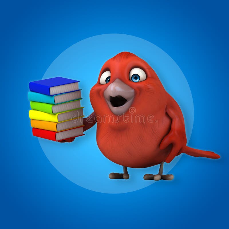 Red bird stock illustration. Illustration of robin, cute - 69025193