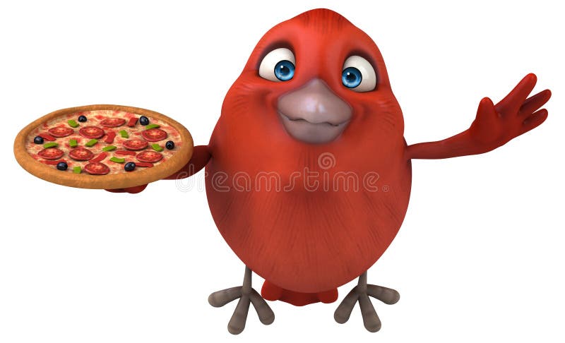 Red bird stock illustration. Illustration of bird, cartoon - 76169786