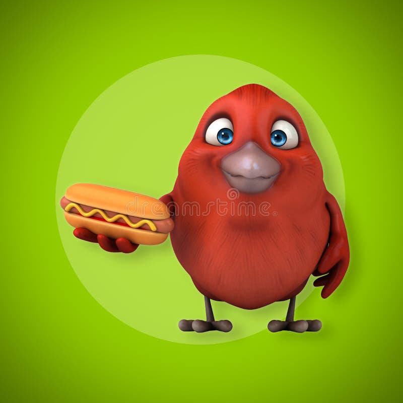 Red bird stock illustration. Illustration of fast, single - 98059930