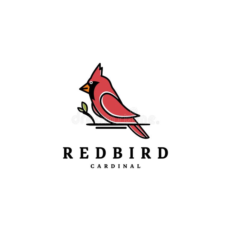 Red Cardinal Bird Logo Design Stock Illustrations – 510 Red Cardinal ...