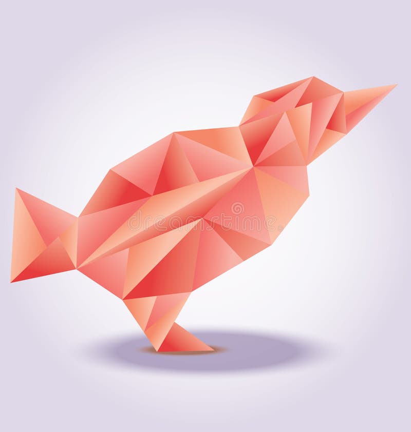Bird low poly stock illustration. Illustration of forecast - 44147419
