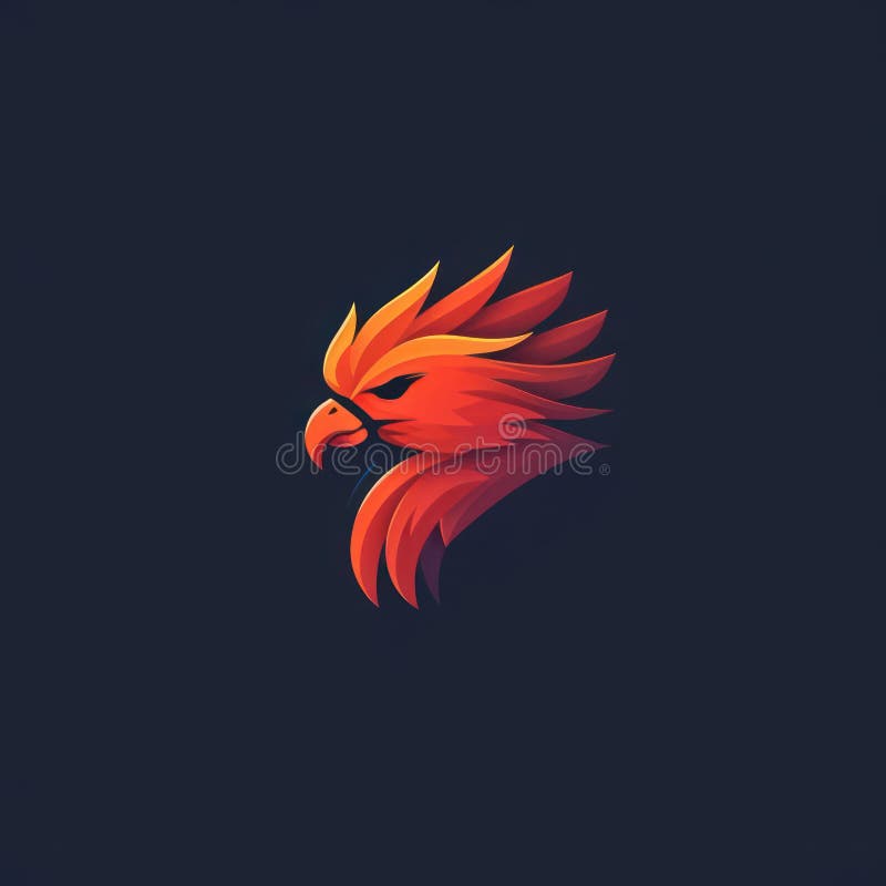 Red Bird Simple Logo Solid Flat Color Stock Illustration - Illustration ...