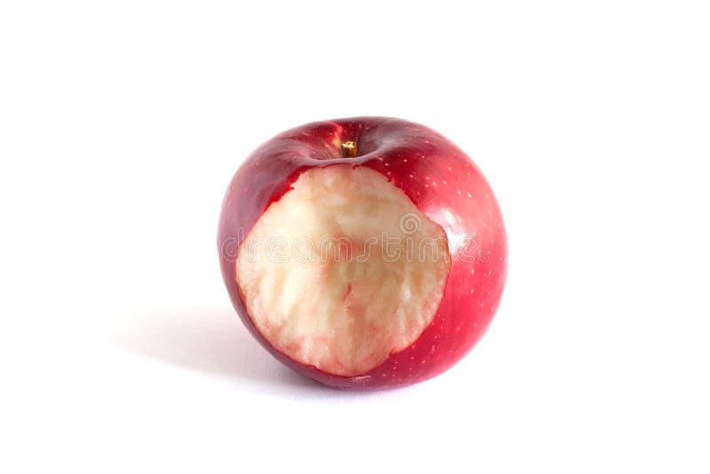 Red bitten apple stock photo. Image of healthy, object - 11999002