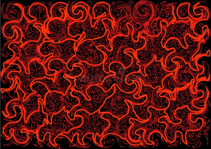 Red and Black Abstract-a Morning in Hell Stock Vector - Illustration of ...