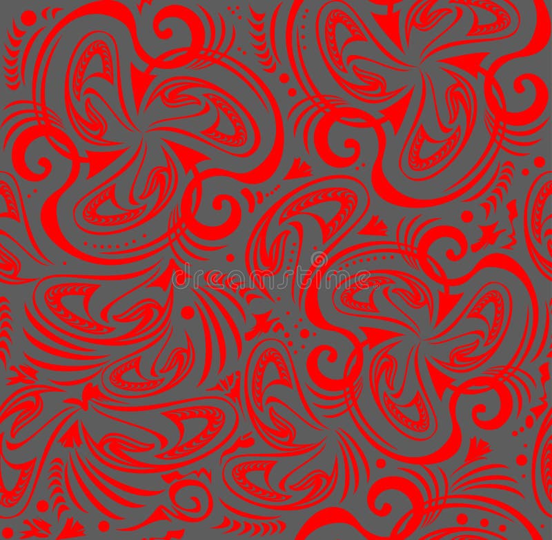 Red and Black Abstract Seamless Pattern. Stock Vector - Illustration of ...