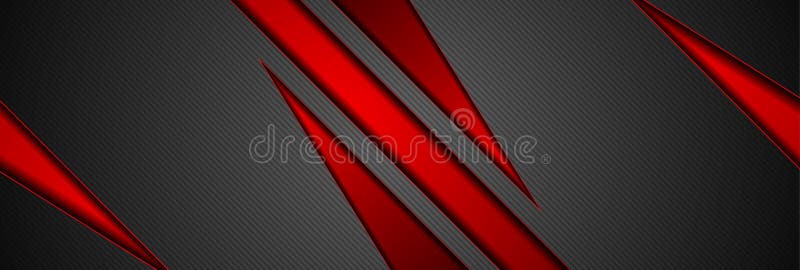 Red and Black Abstract Tech Banner Design Stock Vector - Illustration ...
