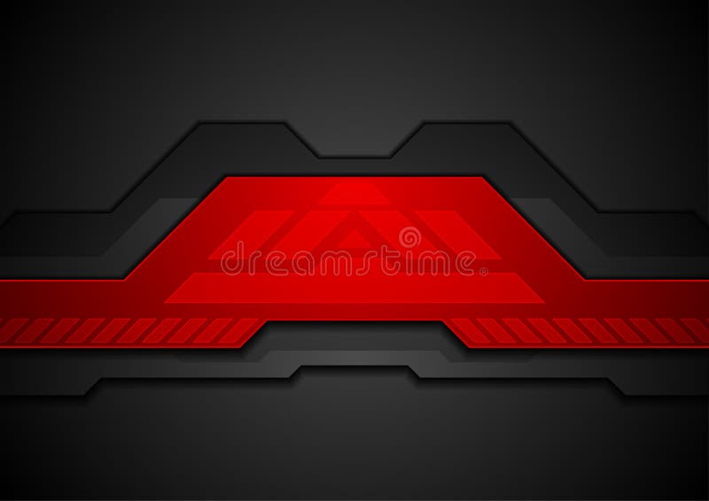 Red and Black Abstract Technology Background Stock Vector ...