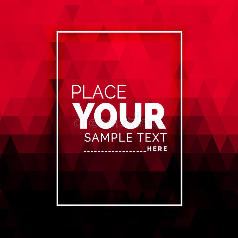 Red and Black Abstract Triangle Pattern Poster Stock Vector ...
