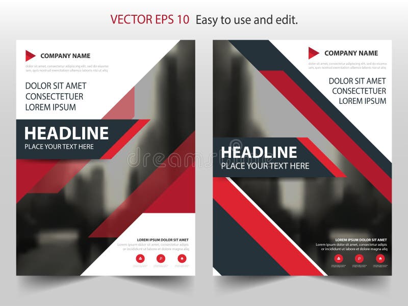 Red Black Annual Report Business Brochure Template Stock Vector ...