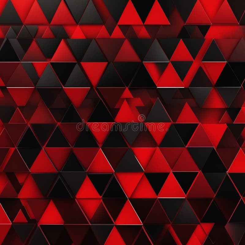 Red Black Background with Abstract Triangle Pattern Stock Illustration ...